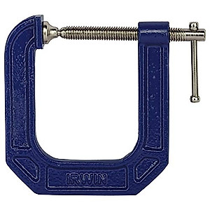 IRWIN Tools QUICK-GRIP 100 Series Deep Throat C-Clamp, 2-inch by 3 1/2-inch Throat (225123)