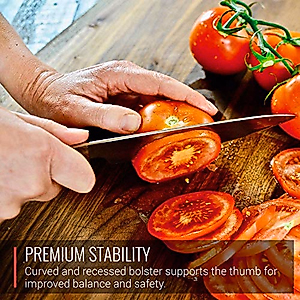 Virginia Boys Kitchens 3 Piece Chef Knife Set - Made in USA 420 High Carbon Stainless Steel - Chef, Utilty, Paring Knives