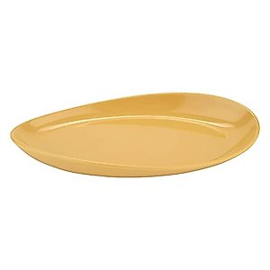 G.E.T. OP-1580-DJ Heavy-Duty Shatterproof Plastic Oval Melamine Serving Platter, 15" x 8", Dijon