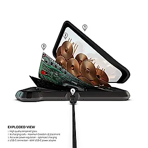 ZENS Liberty 16 Coil Dual Wireless Charging Pad with Glass Surface - 2x15W Output - Supports Apple and Samsung Fast Charge - Works with All Phones with Wireless Charging