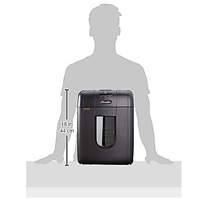 GBC Paper Shredder, Auto Feed, 130 Sheet Capacity, Super Cross-Cut, Small Home Office Shredder, Stack-and-Shred 130X (1757571) , Black