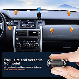 LUOBO Alloy Folding Magnetic Car Phone Holder, 2023 New Magnetic Phone Holder for Car, Magnetic 360° Car Phone Holder Stand Dashboard Folding Bracket Universal (Black)