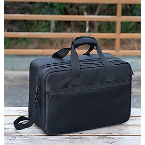 ButterFox Carrying Case Bag for PS5, Double Compartment Travel Case for Playstation 5 (Black/Blue)