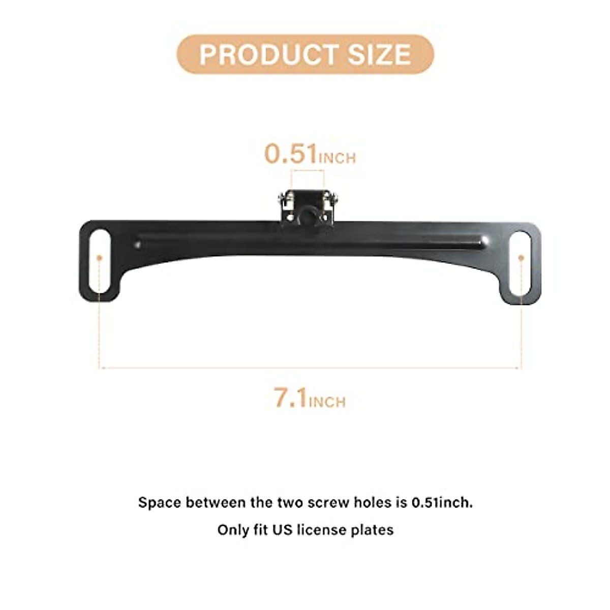 ESEWALAS Rearview Camera Mount Accessorie,Dash Cam Mirror Camera Kit,Universal Car Rear View Camera License Plate Bracket,Installation Holder for Backup Camera Reverse Camera