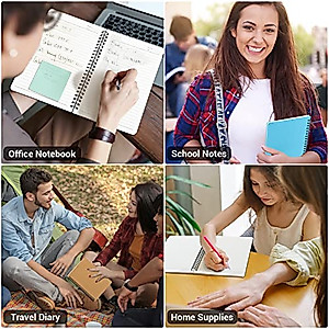 EUSOAR Spiral Ruled Notebook, A5 12packs 5.5"X8.3" 120 Pages Lined Travel Writing Notebooks Journal, Memo Notepad Sketchbook, Students Office Business Diary Ruled Spiral Journal-3 Colors Covers