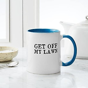 CafePress Get Off My Lawn Mugs Ceramic Coffee Mug, Tea Cup 11 oz