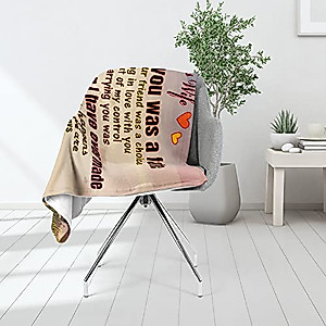 Wife Blanket from Husband, Blanket Wife Birthday Gifts, Blanket Best Ever Gifts, Christmas Day Present Idea for Wife, Wedding Anniversary Wife Blanket Gifts Flannel Throw Blankets 12.90*10.62*1.18In 