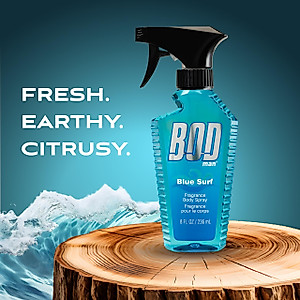 BOD man Fragrance Body Spray, Blue Surf, 8 fl oz