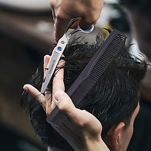 Marhaba AS Hair Cutting Scissors Kit - Professional 10 Piece Barber Scissors Set with Hair Scissors Thinning Shears for Hair Cutting, Stainless Steel Barber Scissors with Cape and Feather Razor