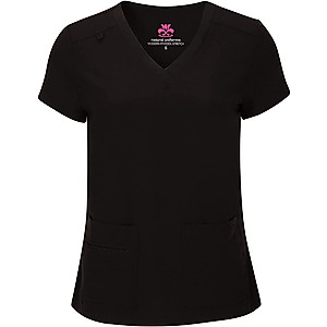 M&M SCRUBS Women's Breathable Cool Stretch Fabric Scrub Top and cargo Pant Set