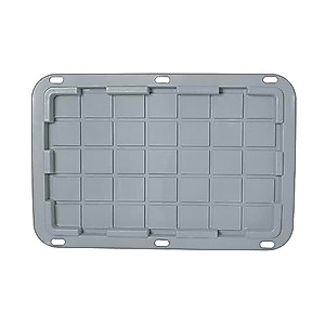 CX BLACK & YELLOW®, 27-Gallon Heavy Duty Tough Storage Container & Snap-Tight Lid, Black and Grey, (14.3”H x 20.6”W x 30.6”D), Weather-Resistant Design and Stackable Organization Tote [4 Pack]