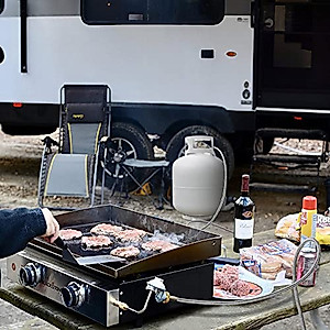 GGC 6 FT Stainless Steel Braided Propane Adapter Hose,1Lb to 20Lb Propane Conversion for Type1 LP Tank/QCC1,Bulk Portable Appliance and Gas Grill-CSA Certified