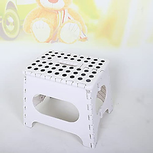 Fisiei Step Stool,13inch Step stools for Adults,Folding Step Stool,Folding Stool,Foldable Stool,Small Step Stool for Kitchen,Bathroom,Living Room,Bedroom, Office, etc.(White, 13inch)