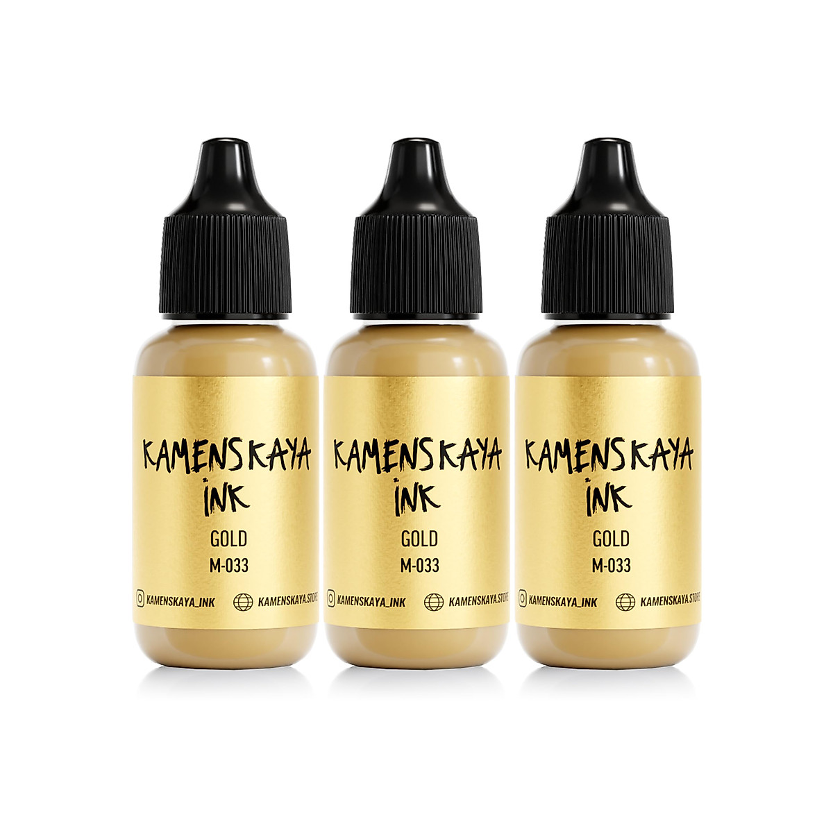 KAMENSKAYA Metallic Alcohol Ink Set: Gold Alcohol Ink, 3 pcs 0.51 fl oz (15 ml) Each