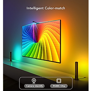 Govee LED Strip Lights & Light Bars with Camera, Smart Wi-Fi RGBIC DreamView T1 Pro LED Lights for TV (55-65 inches), Video & Music Sync TV Backlight for Gaming & Movies, Work with Alexa & Google Home