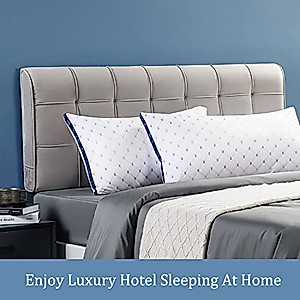 AiAngu Pillows for Sleeping - [2 Pack] Premium Hotel Bed Pillows，Breathable Down Alternative Cooling Pillows Good for Side Back and Stomach Sleepers,100% Breathable Cotton Cover Skin-Friendly (King)
