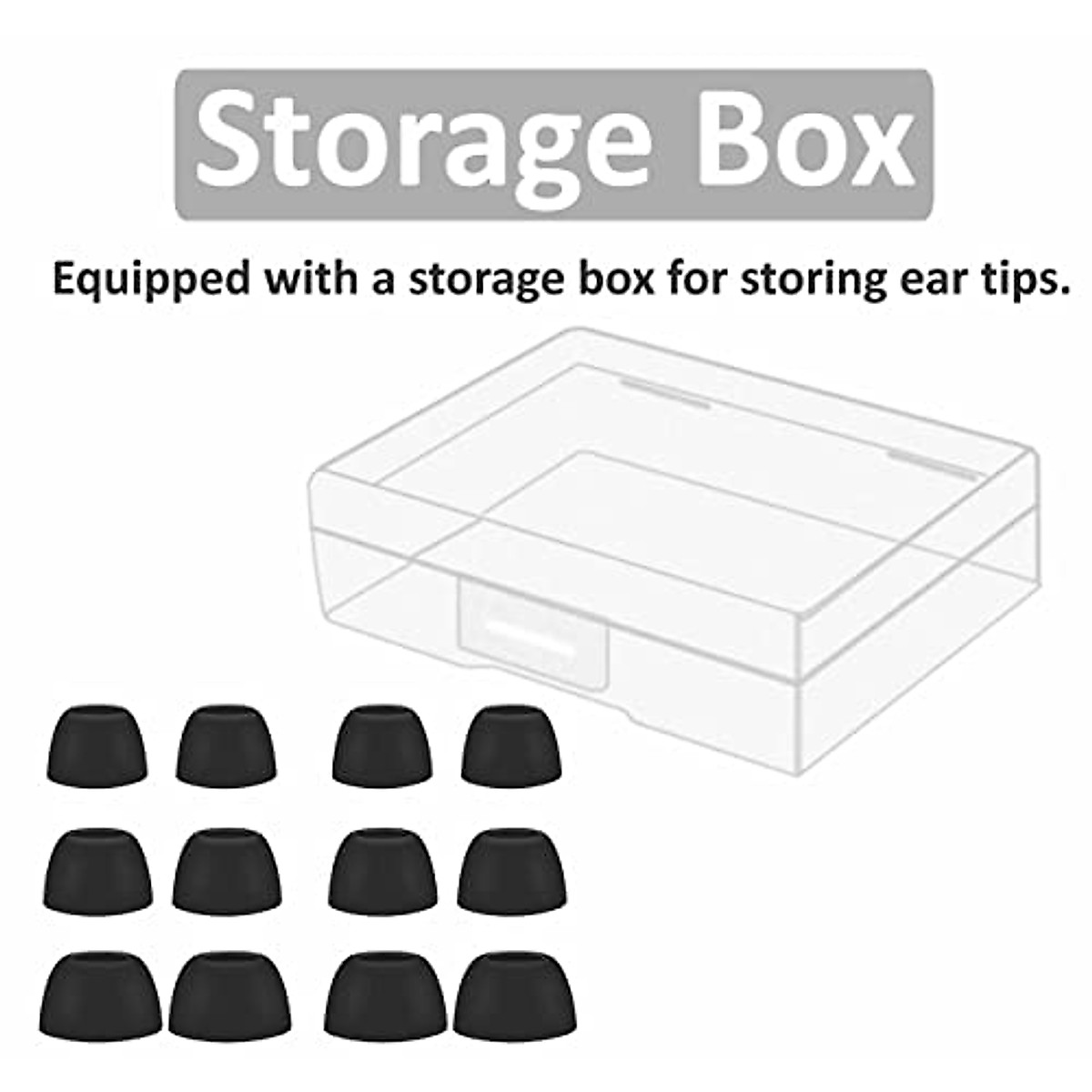 6 Pairs Replacement Galaxy Buds Pro Eartips Earbuds, S/M/L 3 Size Silicone Rubber Flexible Ear Tips Buds Wing Tips Fit in Case Compatible with Samsung Galaxy Buds Pro - Phantom Black