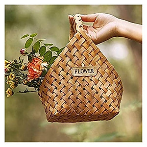 WALTX Woven Seagrass Belly Basket for Storage Plant Pot Basket and Laundry, Picnic and Grocery Basket