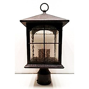 Home Decorators Collection Brimfield 3-Light Outdoor Aged Iron Post Light