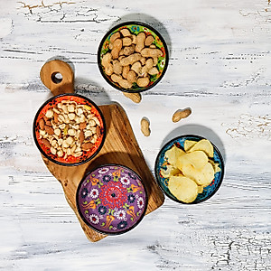 Ali Ceramic Bowls 4.72 Inches Set of 4 Dishwasher Microwave Safe Ceramic Bowls for Cereal Salad,Fruit,Vegetable,Ice Cream,Soup,Yoghurt,Olive,Cheese,Colorful Eating Cup