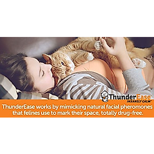ThunderEase Cat Calming Pheromone Diffuser Refill | Powered by FELIWAY | Reduce Scratching, Urine Spraying, Marking, and Anxiety (60 Day Supply)
