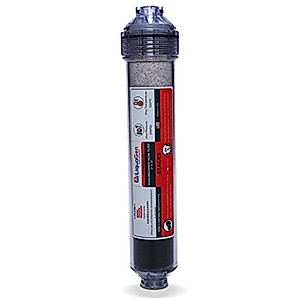 LiquaGen - 10" Alkaline + Catalytic Carbon High Purity pH+ Calcium Carbonate Inline Filter Kit For Reverse Osmosis Under Sink Water Filter Systems (Stage 5) | USA MADE