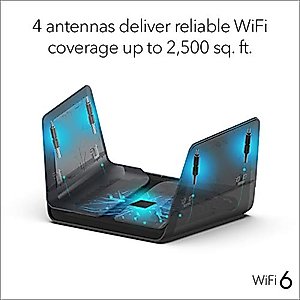 NETGEAR Nighthawk 8-Stream AX8 Wifi 6 Router (RAX80) – AX6000 Wireless Speed (Up to 6 Gbps) | 2,500 sq. ft. Coverage