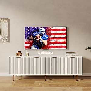 Furnicare Mid Century Modern TV Stand for 80 Inch TV, Entertainment Center Wood TV Stand with 4 Large Drawers, TV Console Table Media Cabinet with Storage for Living Room Bedroom, Warm White