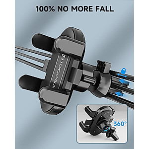 2in1 Phone Mount for Car Rearview Mirror & Air Vent, Super clamping force, Universal 360° Rotatable and Retractable Phone Holder Adjustable Multifunctional for Most Mobile Phones & Cradle Air Vent.