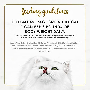 Fancy Feast Grilled Wet Cat Food Seafood Collection in Wet Cat Food Variety Pack - (30) 3 Oz. Cans