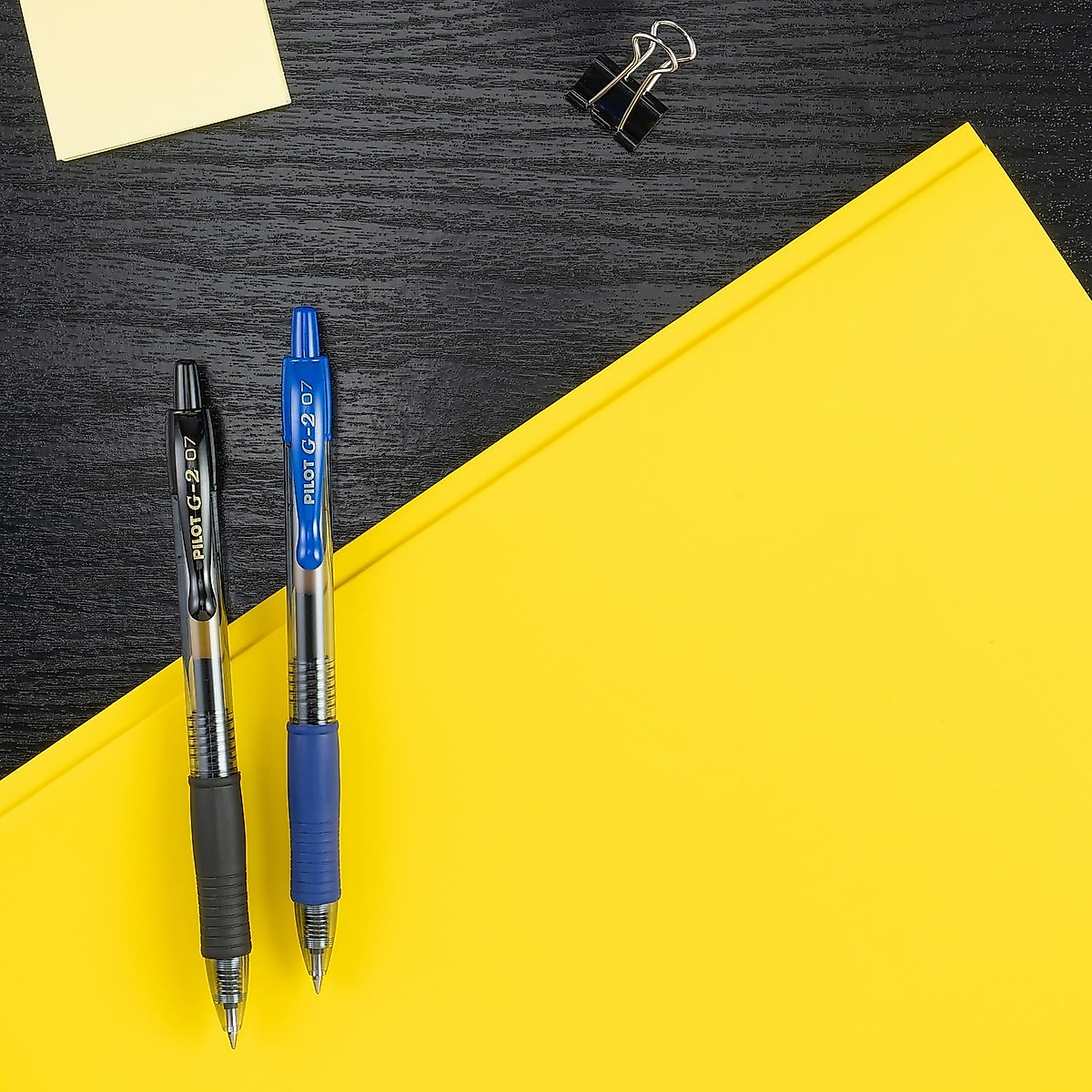 PILOT® G2 Premium Retractable Gel Ink Pens, Fine/Medium Point, 0.7 mm, Gray/Silver Barrel, Blue Ink, Pack Of 36 Pens