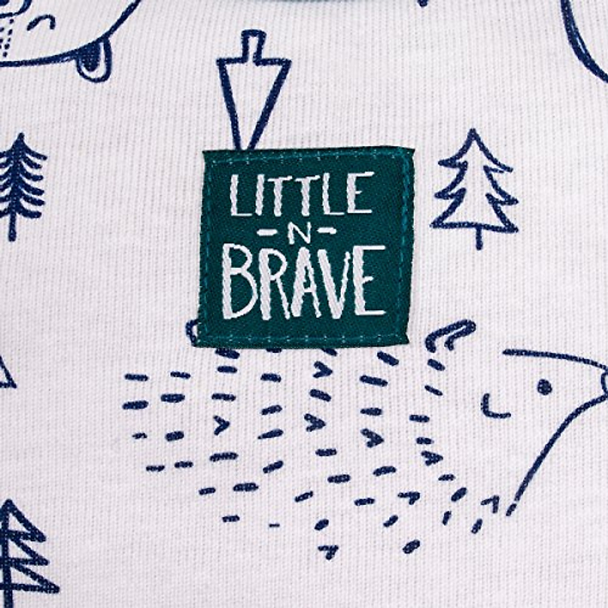 LAMAZE Baby Boys' Super Combed Natural Cotton Short Sleeve Bodysuit, Snap Closure, 3 Pack, White/Green Owls and Bears, 3 Months