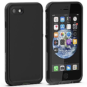 Diverbox iPhone SE 2020 Waterproof Case iPhone 8 Waterproof Case,Waterproof Shockproof IP68 Full-Body Sturdy Case Built-in Screen Protector, Durable Underwater for Full Sealed Cover 4.7 in (Black)