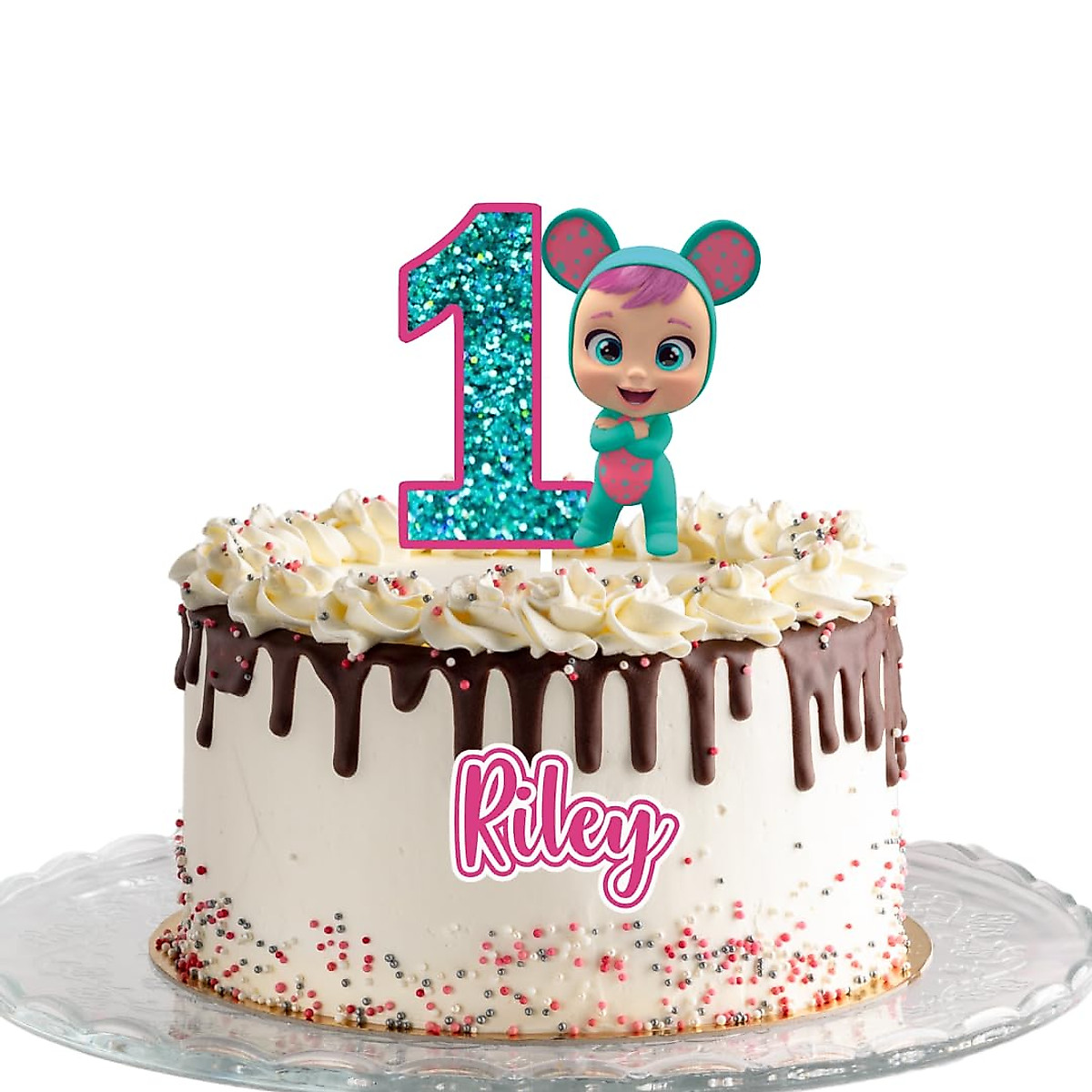 2 pcs Cry Baby Cake Topper, Personalized Cake Topper, Customized Birthday Cake Topper, Custom Cake Decoration, Party Decor