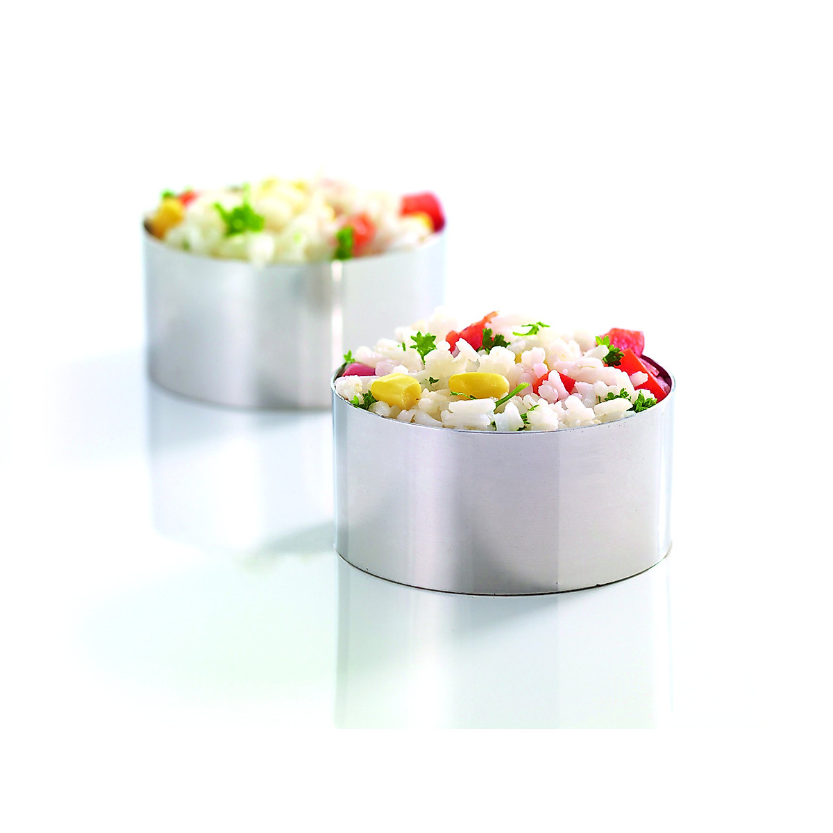 Kitchen Craft Cooking Rings, Stainless Steel, 7 x 3.5 cm, Set of 2