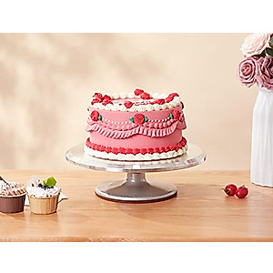 Kootek Aluminium Alloy Revolving Cake Stand 12 Inch Rotating Cake Turntable for Cake, Cupcake Decorating Supplies