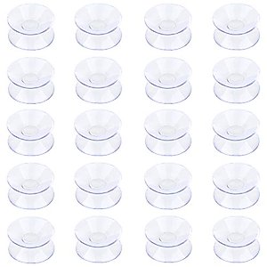 Pawfly 20 Pack Double Sided Suction Cups 1.2 Inch Clear PVC Plastic Sucker for Glass Table Mirror