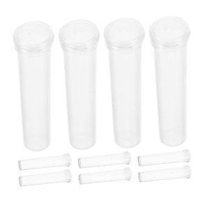 COHEALI 600 pcs Tube Florist Supplies Single Rose Sleeve Water vials for Flowers Flower Holder Flower Arrangements Vial hydroponic Flower stem Water Glass vases Small Rack Bracket 100pcs