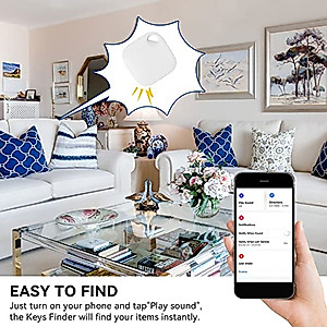 SmartTag 2022 Keys Finder and Item Locater for Luggage, Pets, Bags, Keys and More, 400 ft Range and 1 Year Replaceable Battery,iOS Coordinate Locator.