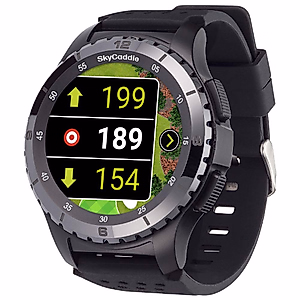 SkyCaddie LX5C Golf GPS Watch with Ceramic Bezel, Black