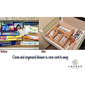 Lavaux Designs acacia wood Ziplock bag organizer Set of 4 boxes | Compatible with Ziploc, Solimo, Hefty, Glad for gallon, quart, sandwich bags & snack size ziplocks | kitchen organization and storage