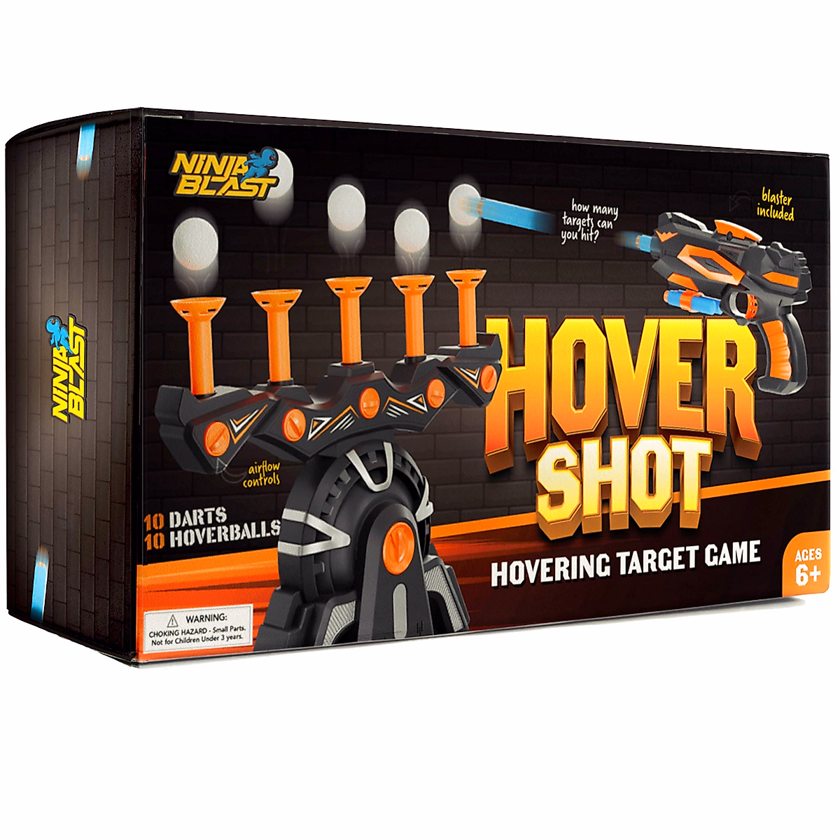 Hover Shot Shooting Toy for Kids - Ball Target Game for Nerf Guns - Cool Birthday Gifts Toys for Boys Age 6+ Year Old Boy Best Teenage Gift Idea - Gun, Targets & Darts - Powered by Plug or Batteries