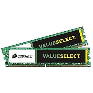 Corsair CMV8GX3M2A1333C9 ValueSelect 8GB (2x4GB) DDR3-1333 (PC3-10666) 1.5V Desktop Memory