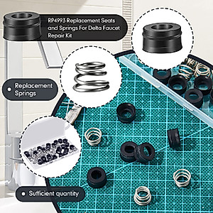 RP4993 Replacement Seats and Springs Faucet Repair Kit RP4993 Seats and Springs Compatible with Faucet Rod Replacement, Black (36 Pairs)