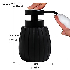 GalDal Foaming Hand Soap Dispenser for Bathroom,Black Foam Soap Dispenser 11oz.