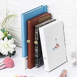 6 Pack Metal Bookmarks with Chain, Lefiocky Bookmark Golden Hollow Art Beautiful Design for Book Lover, Reading Books, Students, Teachers, Man, Woman, Kids