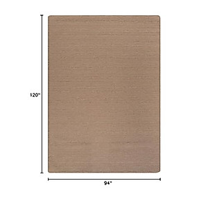 Beverly Rug Non-Slip Modern Rug 8x10 Solid Traditional Rubber Backing Machine Washable Soft Thin Indoor Area Rugs for Living Room Stain Resistant Non Shedding Casual Carpet (8 x 10 Beige)