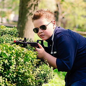 Btanadi Spy Earpiece Secret-Service-Costume, Fake Earpiece for Men-in-Costume-Black/FBI/Secret Agent/MIB/Secret Service/Security Guard Costumes Accessories for Kids