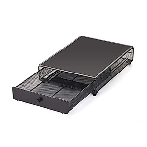 Nifty Appliance Rolling Drawer – White Open Mesh, Office or Home Kitchen Counter Organizer, Non-Slip Mat Top for Coffee Maker, Stand Mixer, Blender, Toaster