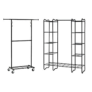 Gewudraw Heavy Duty Garment Closet Organizer Rack -B Style and E Style